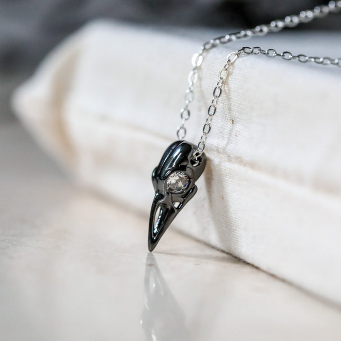 Raven Skull Necklace | The Gilded Witch