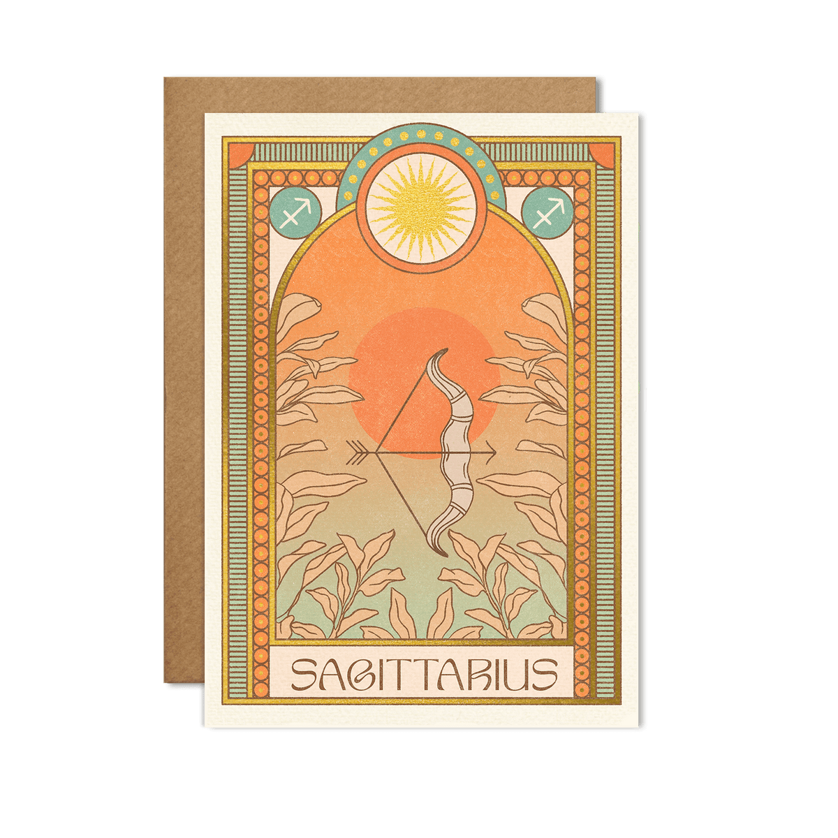 Sagittarius Zodiac Card | The Gilded Witch