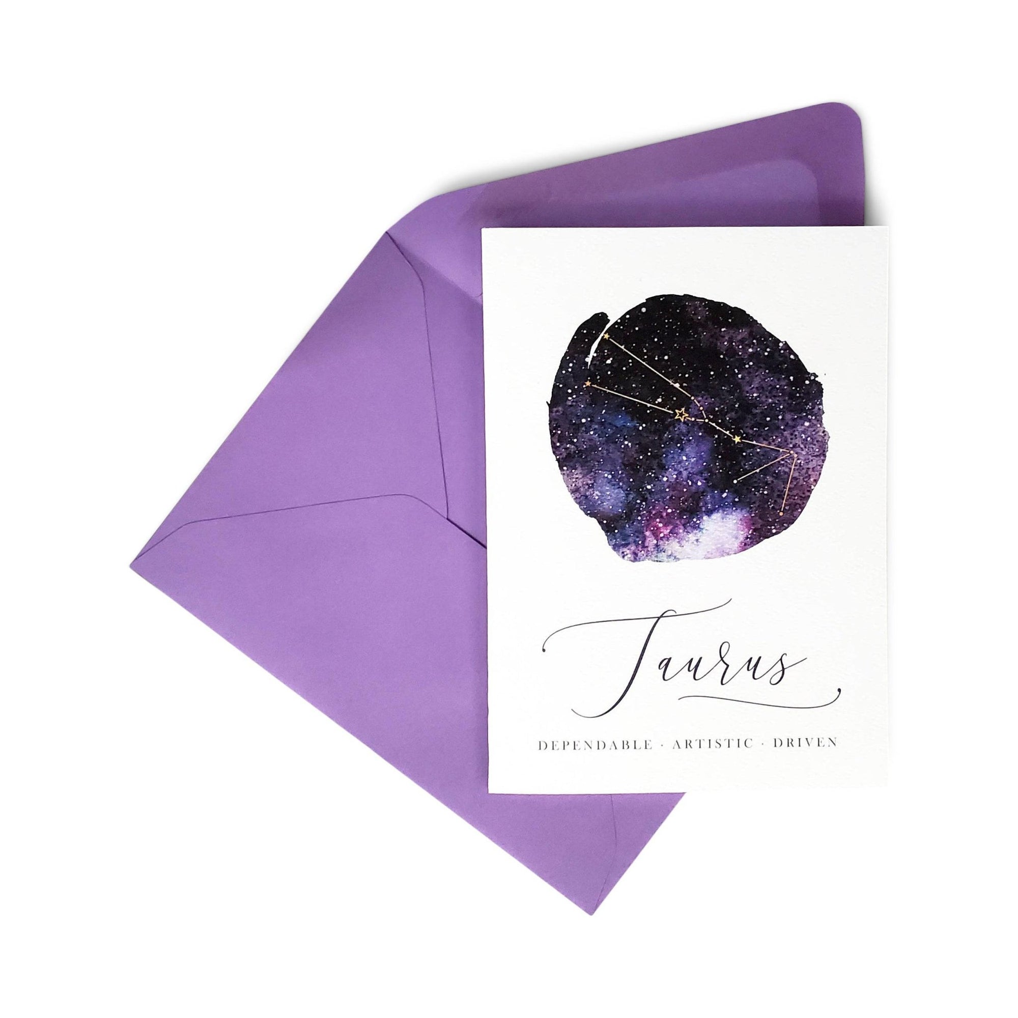 Taurus Zodiac Birthday Card | The Gilded Witch